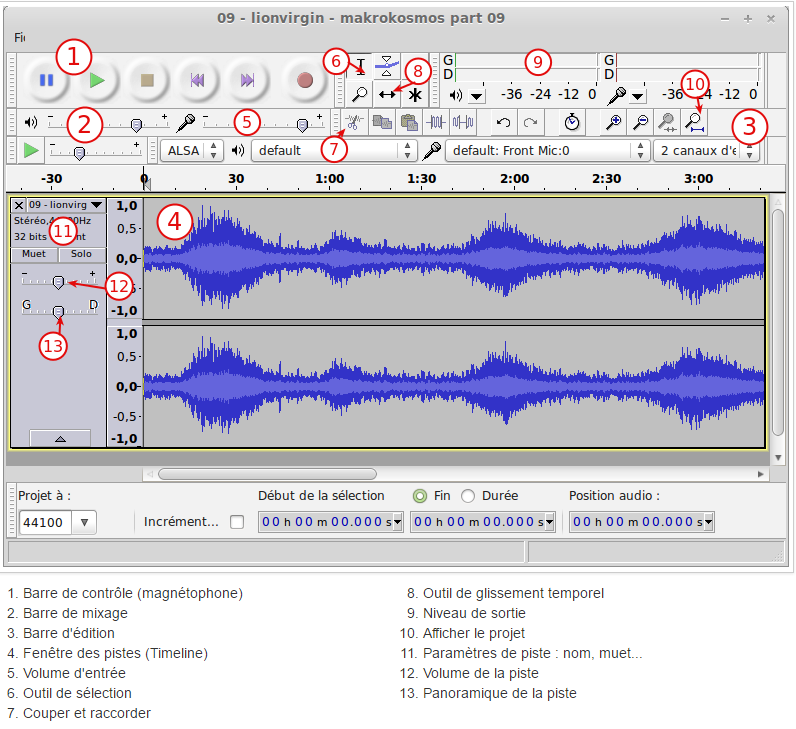 Enregistrer et travailler le son avec Audacity (logiciel libre et gratuit multi-plateformes)